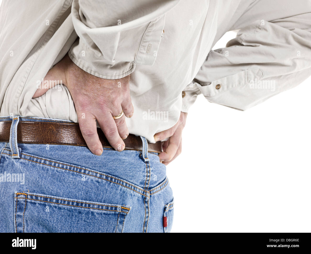old man having a back pain Stock Photo - Alamy