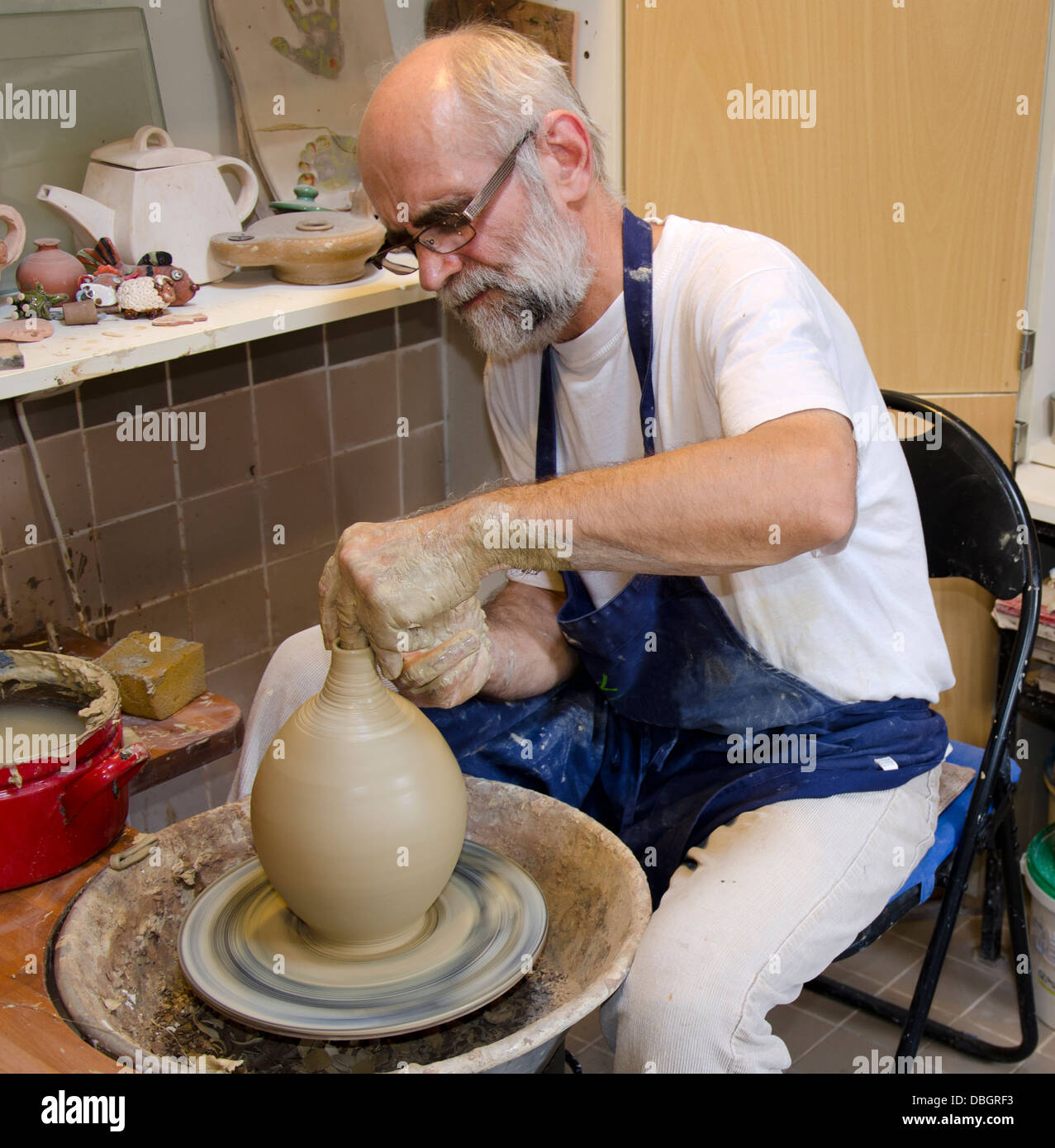 The potter at work Stock Photo - Alamy