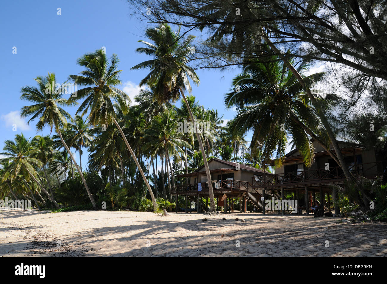 Beach hut in cook islands Stock Photo - Alamy
