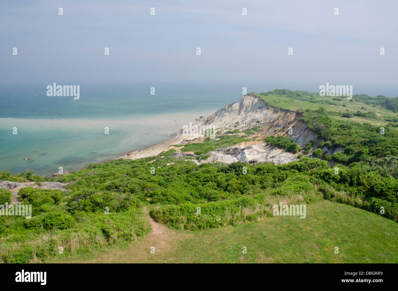 Massachusetts, Martha's Vineyard, Aquinnah. View of Gay Head cliffs ...