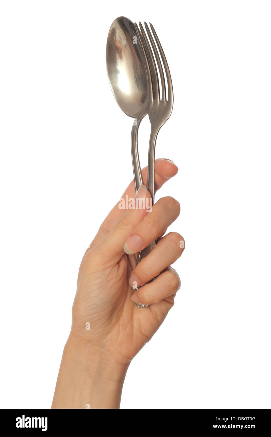 tablespoon and fork Stock Photo - Alamy