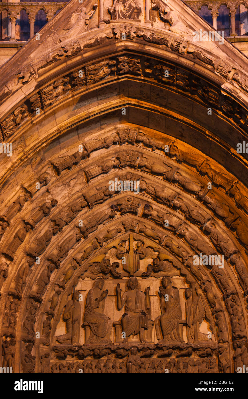 France, Centre, Eure et Loir, Chartres, Chartres Cathedral, exterior ...