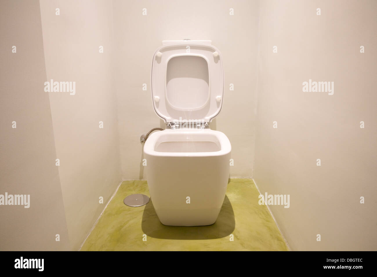 white watercloset open Stock Photo - Alamy