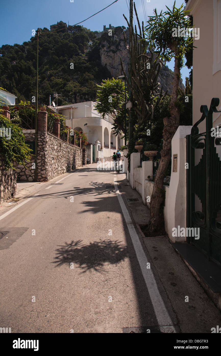 Typical street on the island of Capri Stock Photo - Alamy
