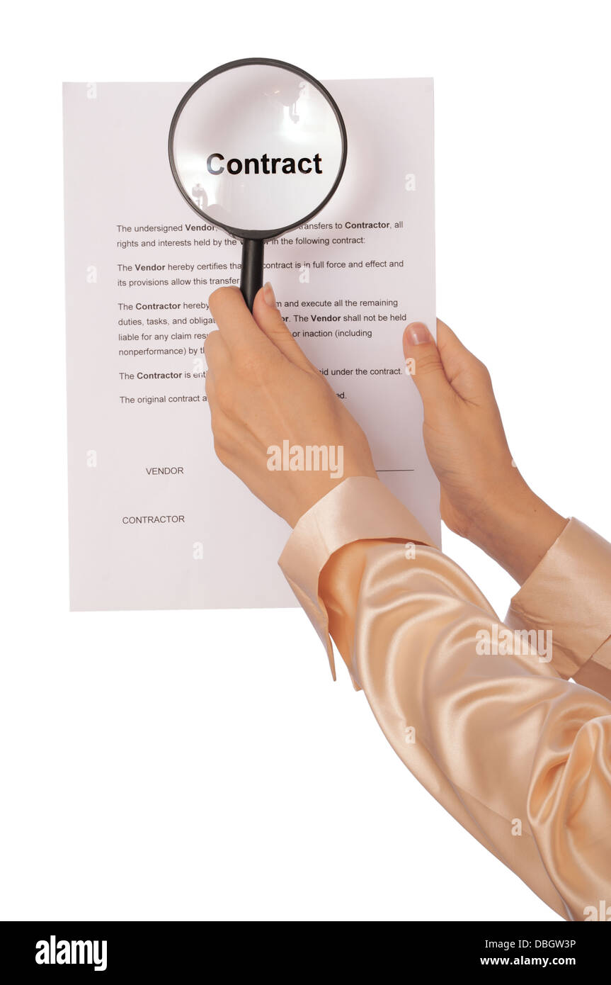 Features of contract Stock Photo - Alamy