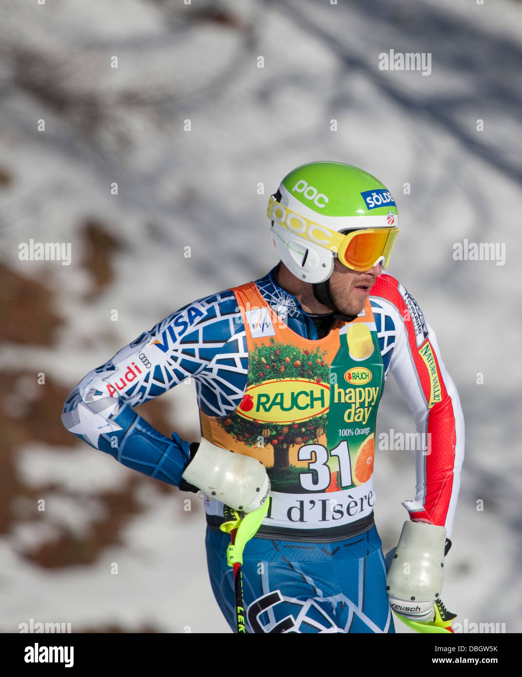 Winter Sport Alpine Ski Racing Val D'Isere France Stock Photo - Alamy