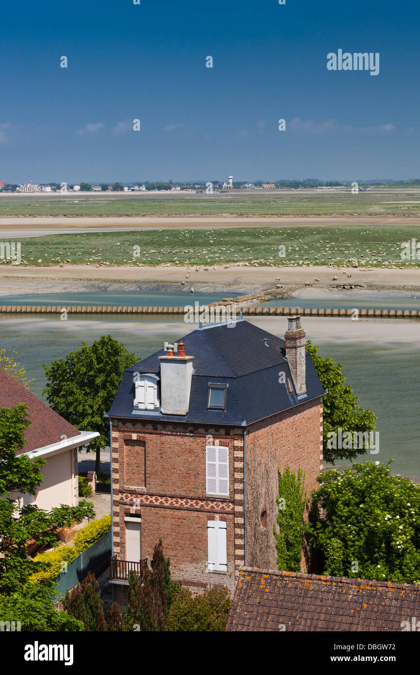 France, Picardy, Somme, St-Valery sur Somme, Somme Bay Resort town ...