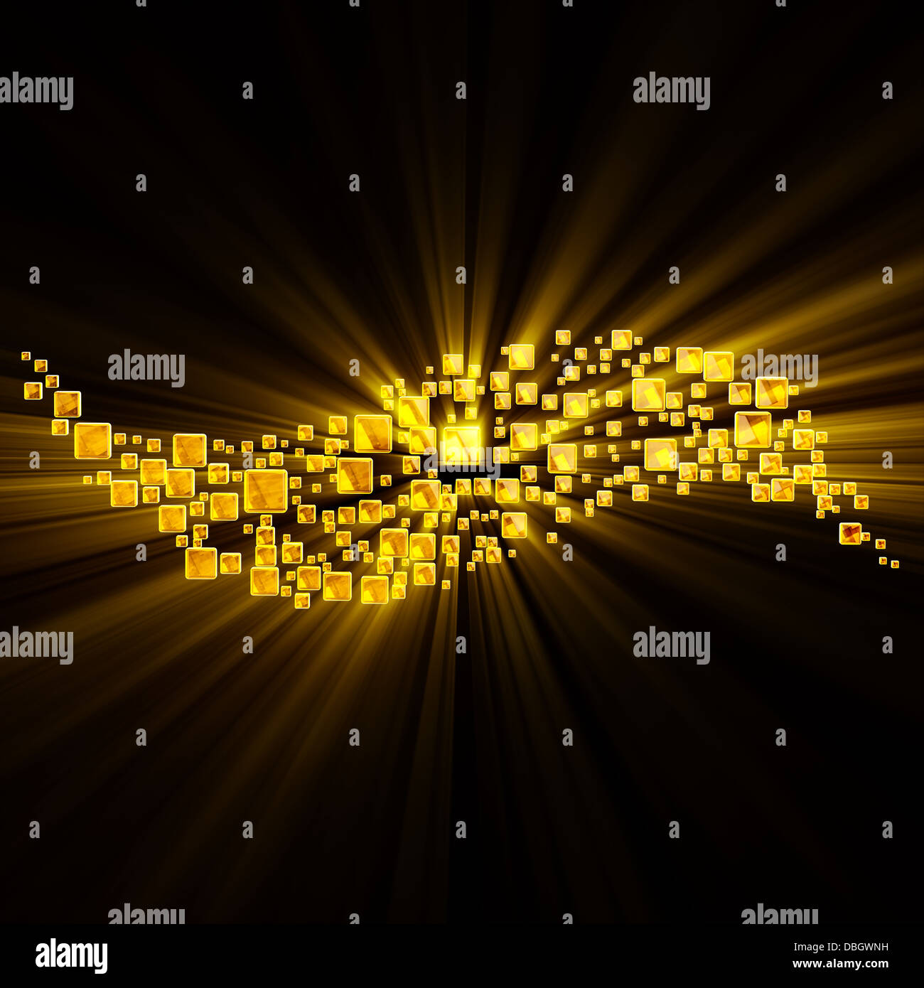 cubes in the shape of a wave Stock Photo - Alamy