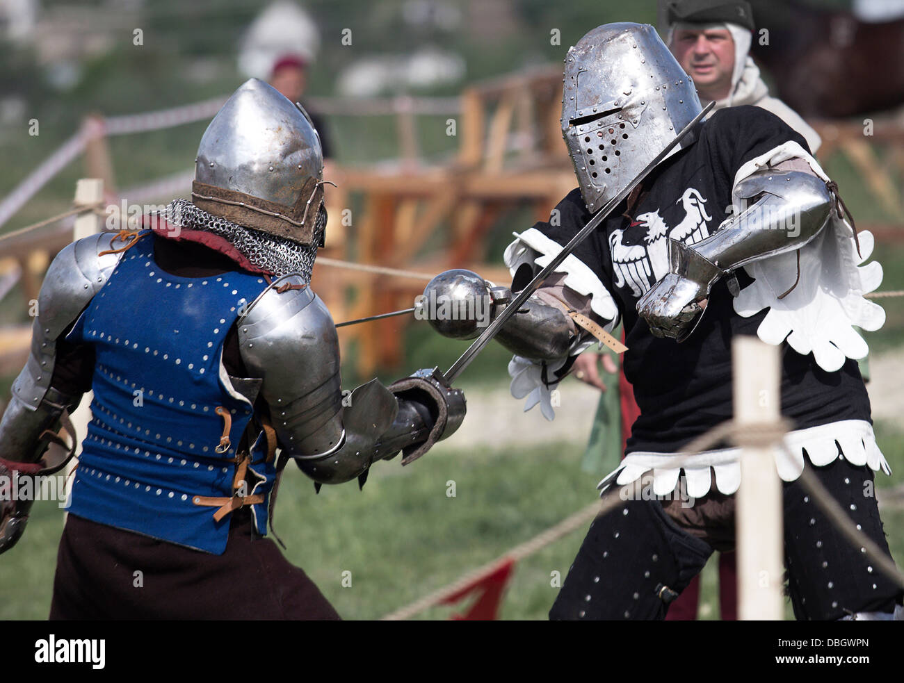 Photo of knights who fight background Stock Photo - Alamy