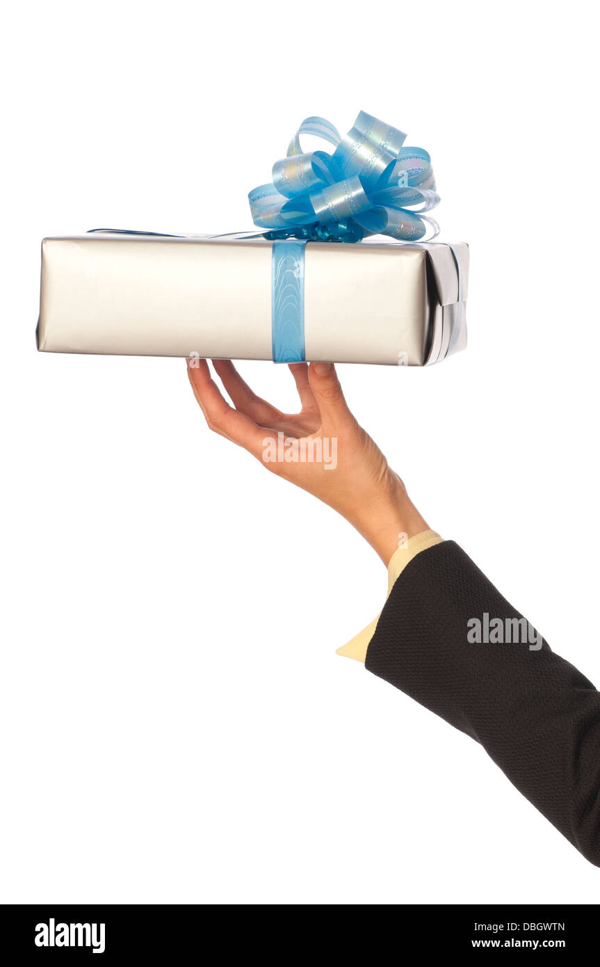 Present giving box receiving Cut Out Stock Images & Pictures - Alamy