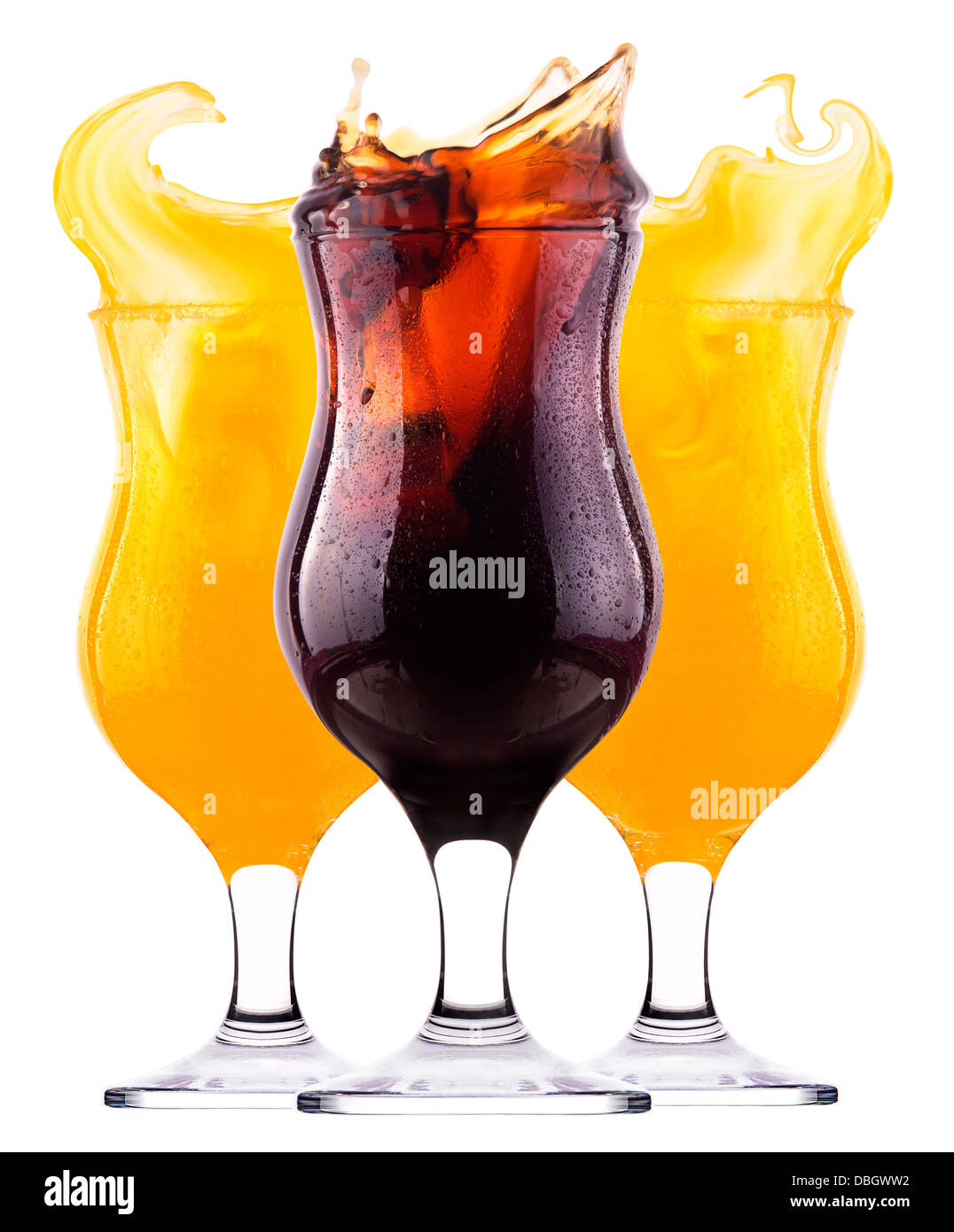 Fresh cola drink background with splash isolated on a white Stock Photo ...