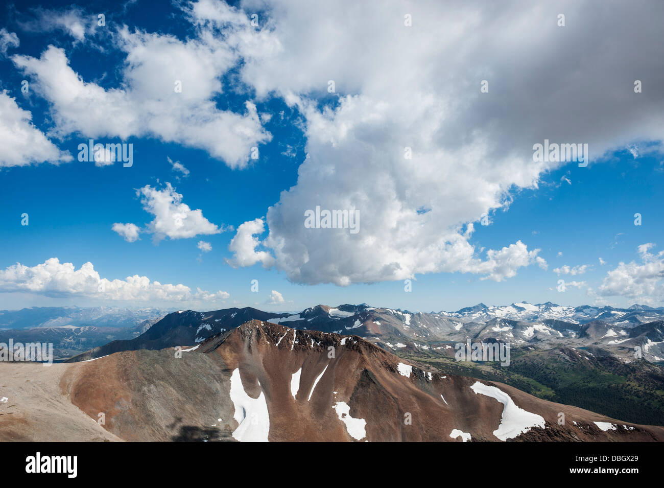 View south of Mt. Gibbs and Yosemite high country from summit of Mt ...