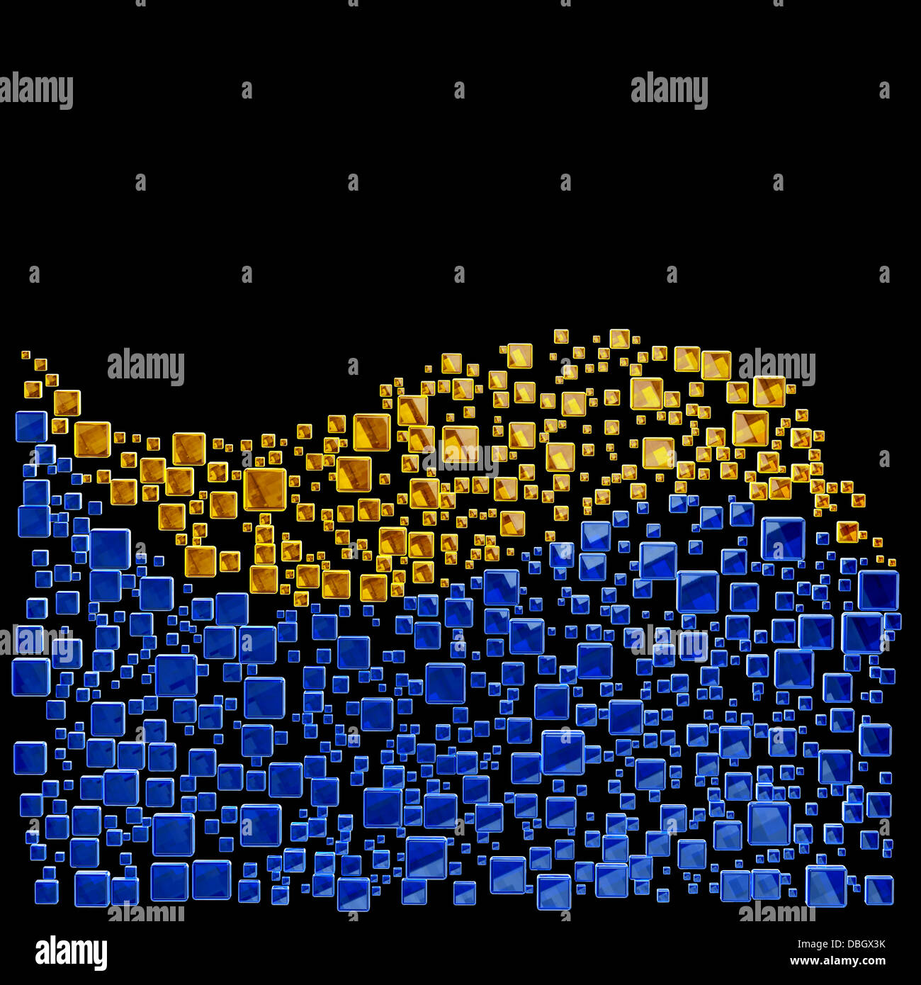 cubes in the shape of a wave Stock Photo - Alamy