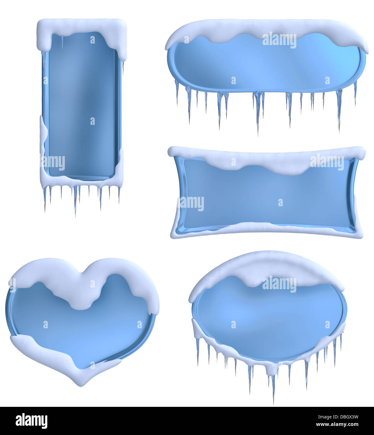 set of blue frames Stock Photo - Alamy