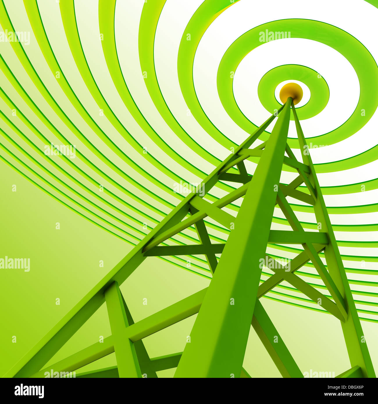 digital transmitter sends signals from high tower Stock Photo - Alamy