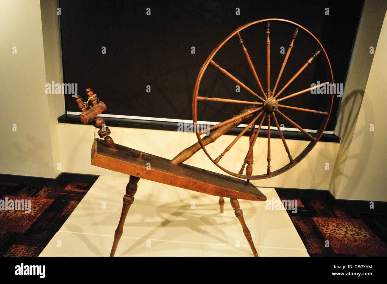 Spinning wheel displayed at the History Mseum of Western Virginia in ...