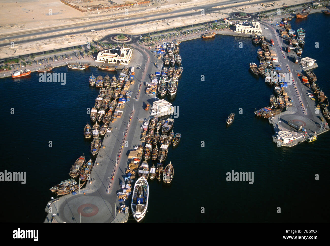 Aerial View of Dubai Port UAE Stock Photo - Alamy