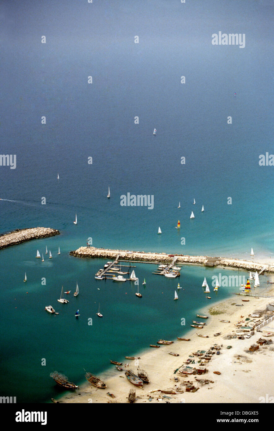 Dubai UAE Aerial View of Harbour Stock Photo - Alamy