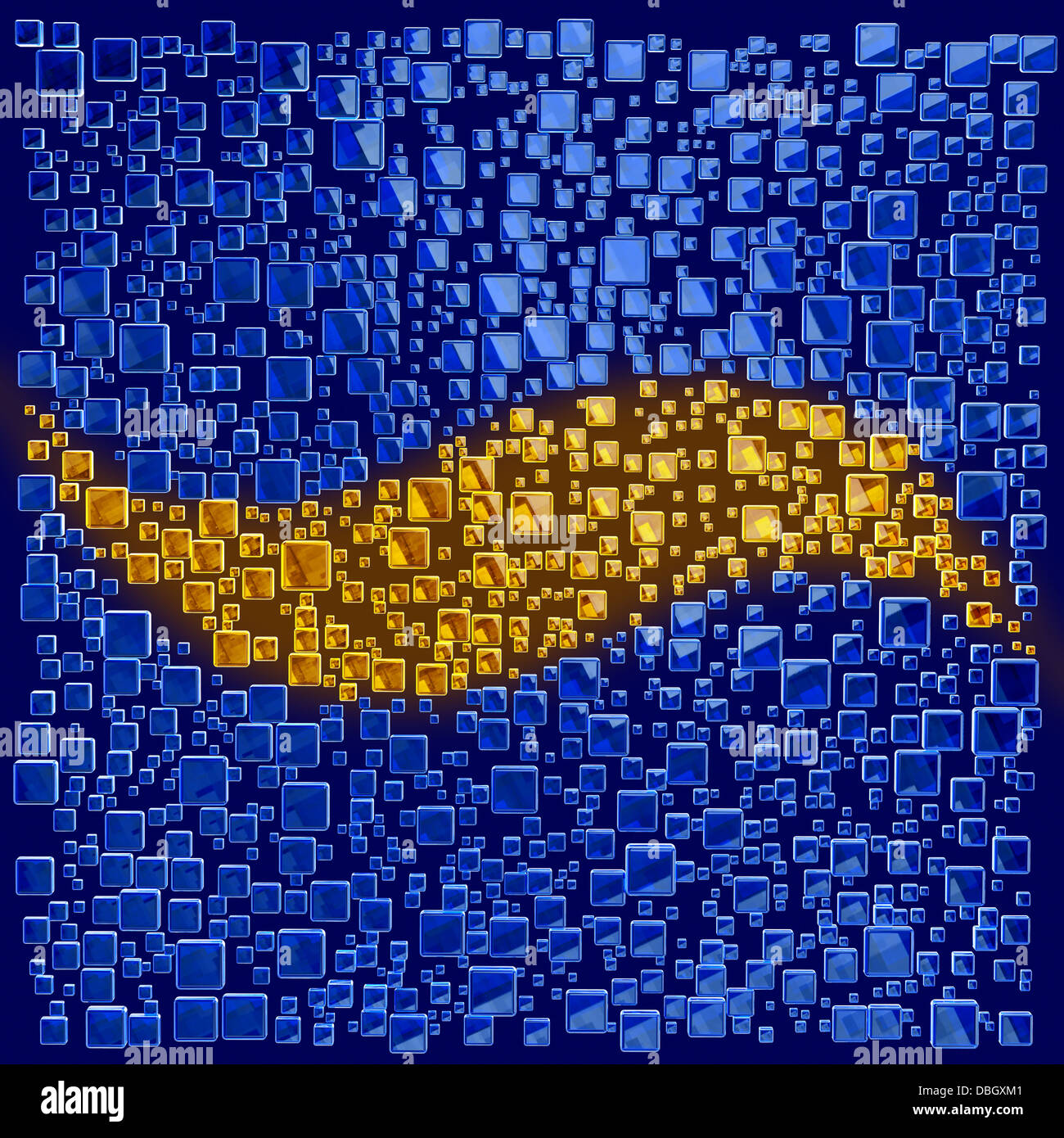 cubes in the shape of a wave Stock Photo - Alamy