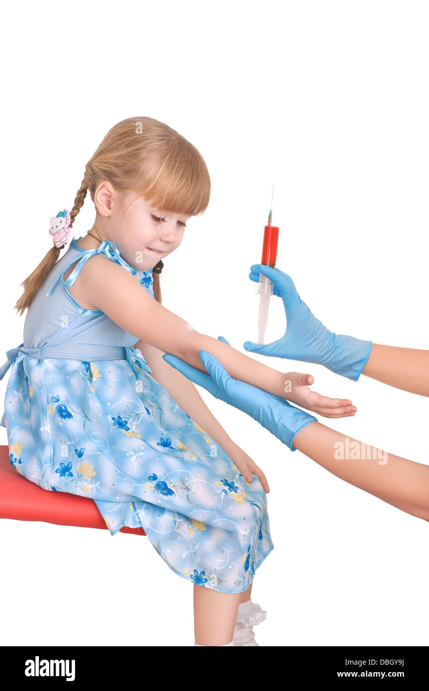doctor taking a blood from a child Stock Photo - Alamy