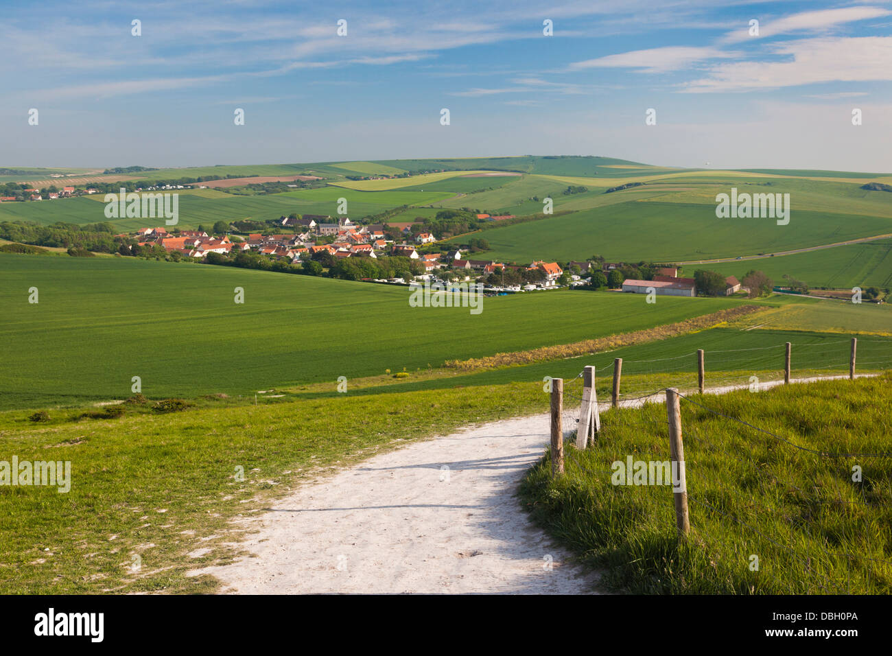 France, Pas de Calais, Cote d'Opale, Escalles, Cap Blanc Nez, elevated ...