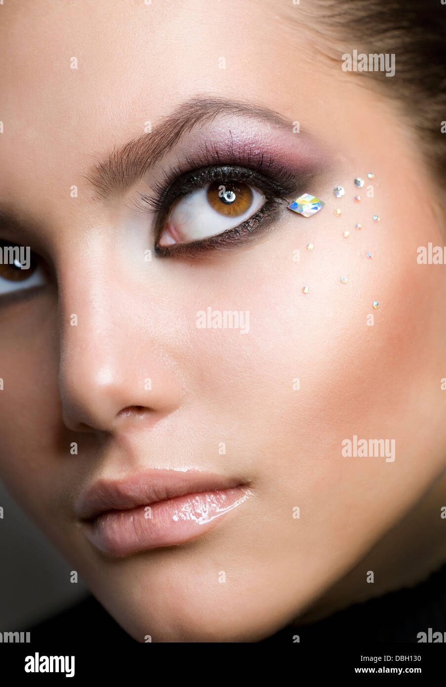 Beautiful Girl's Face. Perfect Makeup Stock Photo - Alamy