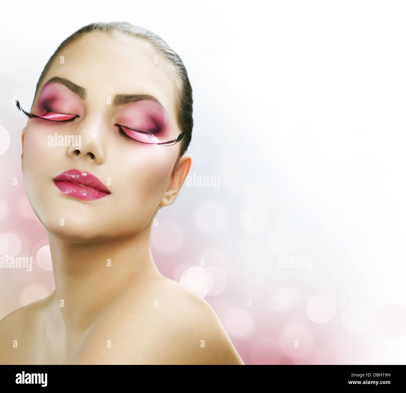 Red and blue false eyes hi-res stock photography and images - Alamy