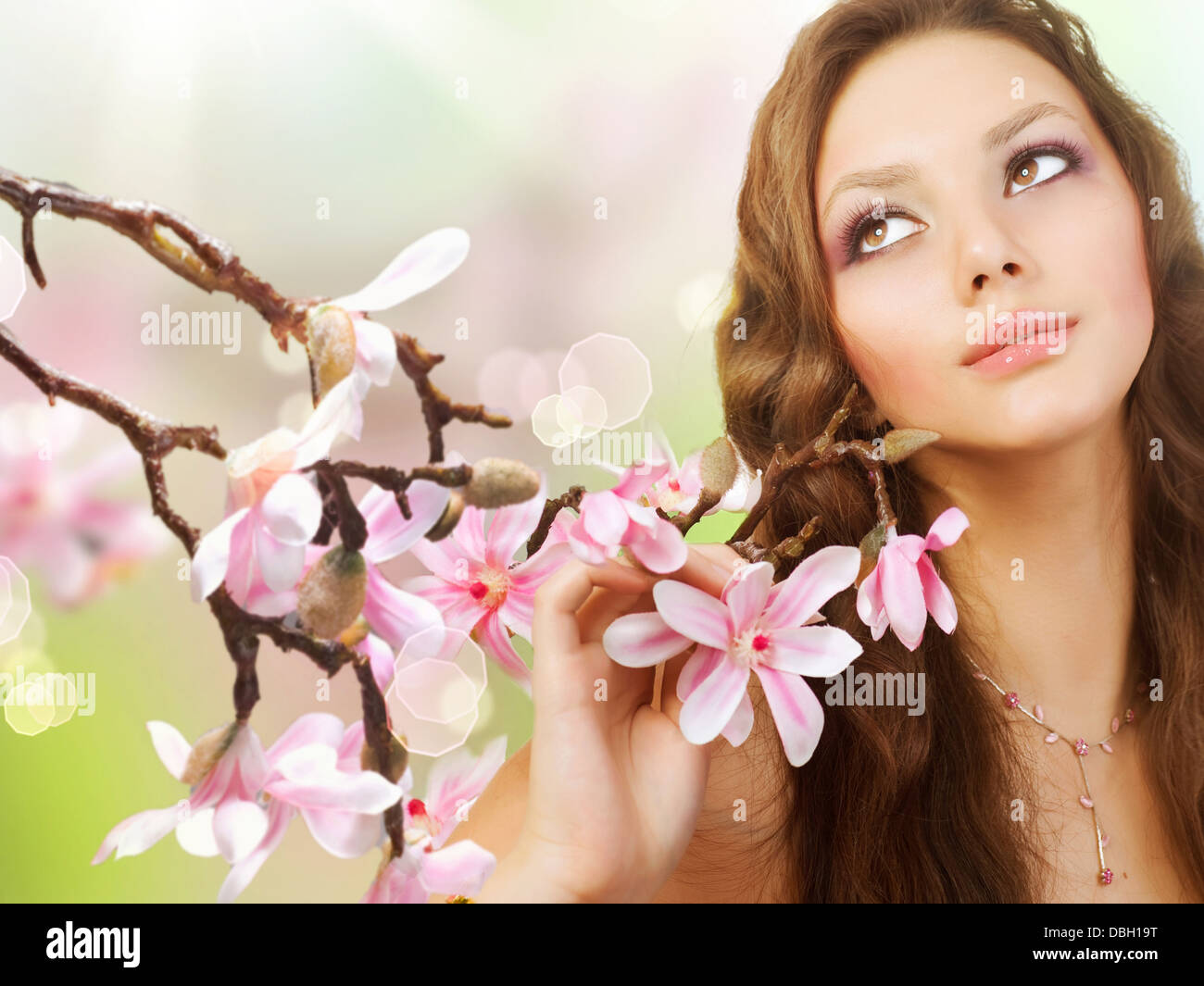 Beautiful Spring Girl Stock Photo - Alamy