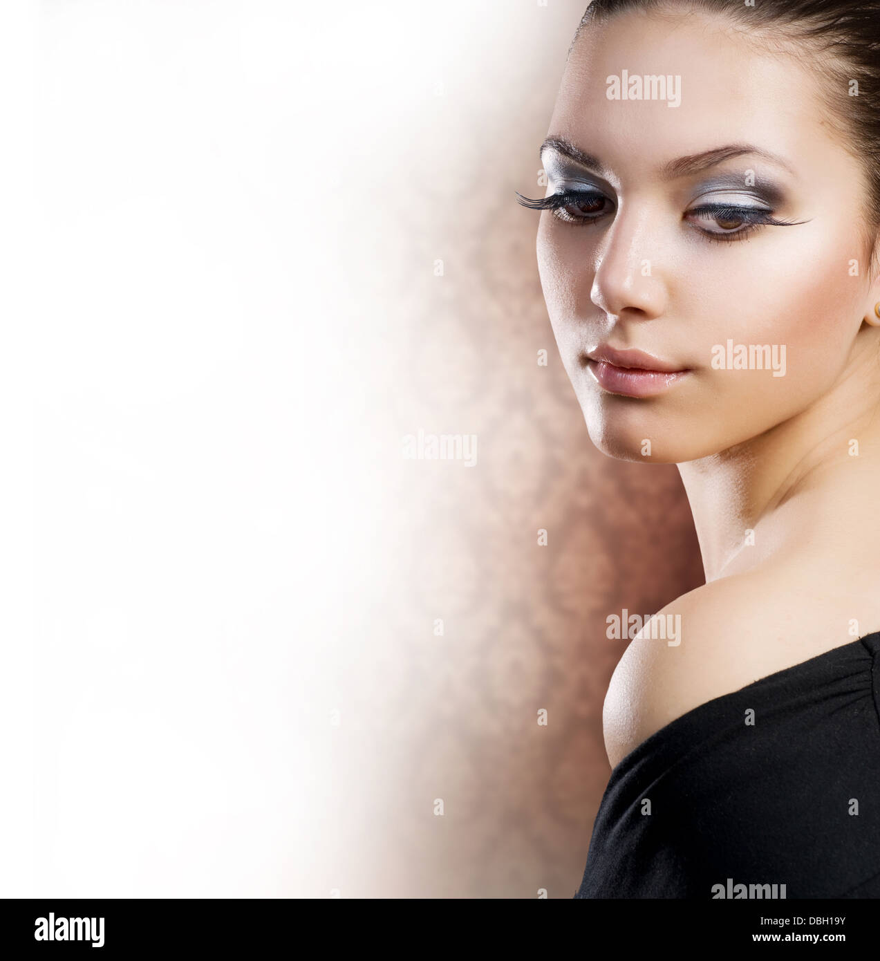 Beautiful Woman Portrait over white Stock Photo - Alamy