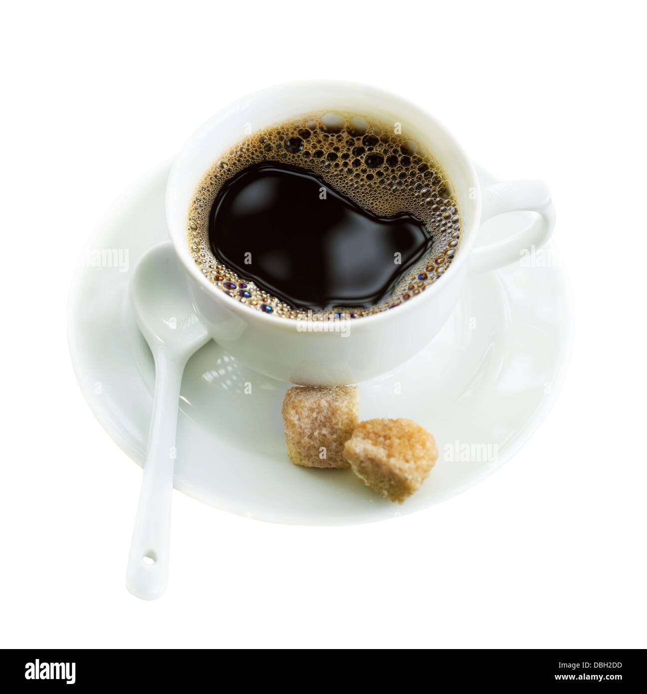 Close up white espresso Cut Out Stock Images & Pictures - Alamy