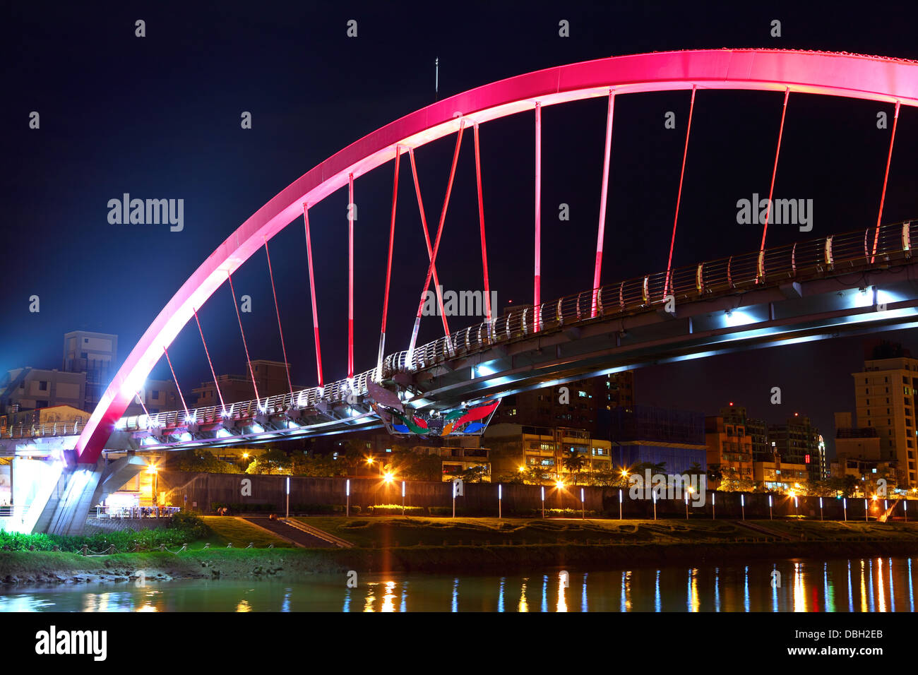 bridge at night in Taiwan Stock Photo - Alamy