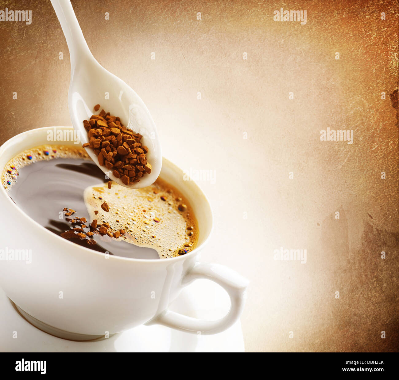 Instant Coffee. Vintage Styled Stock Photo - Alamy