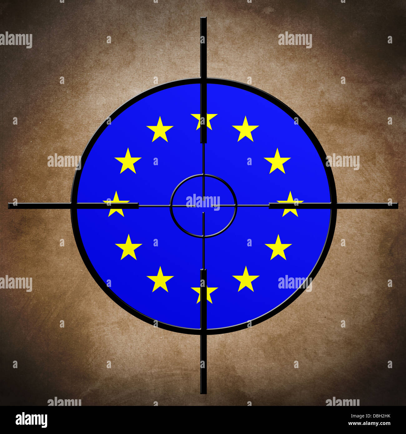 EU flag target Stock Photo - Alamy
