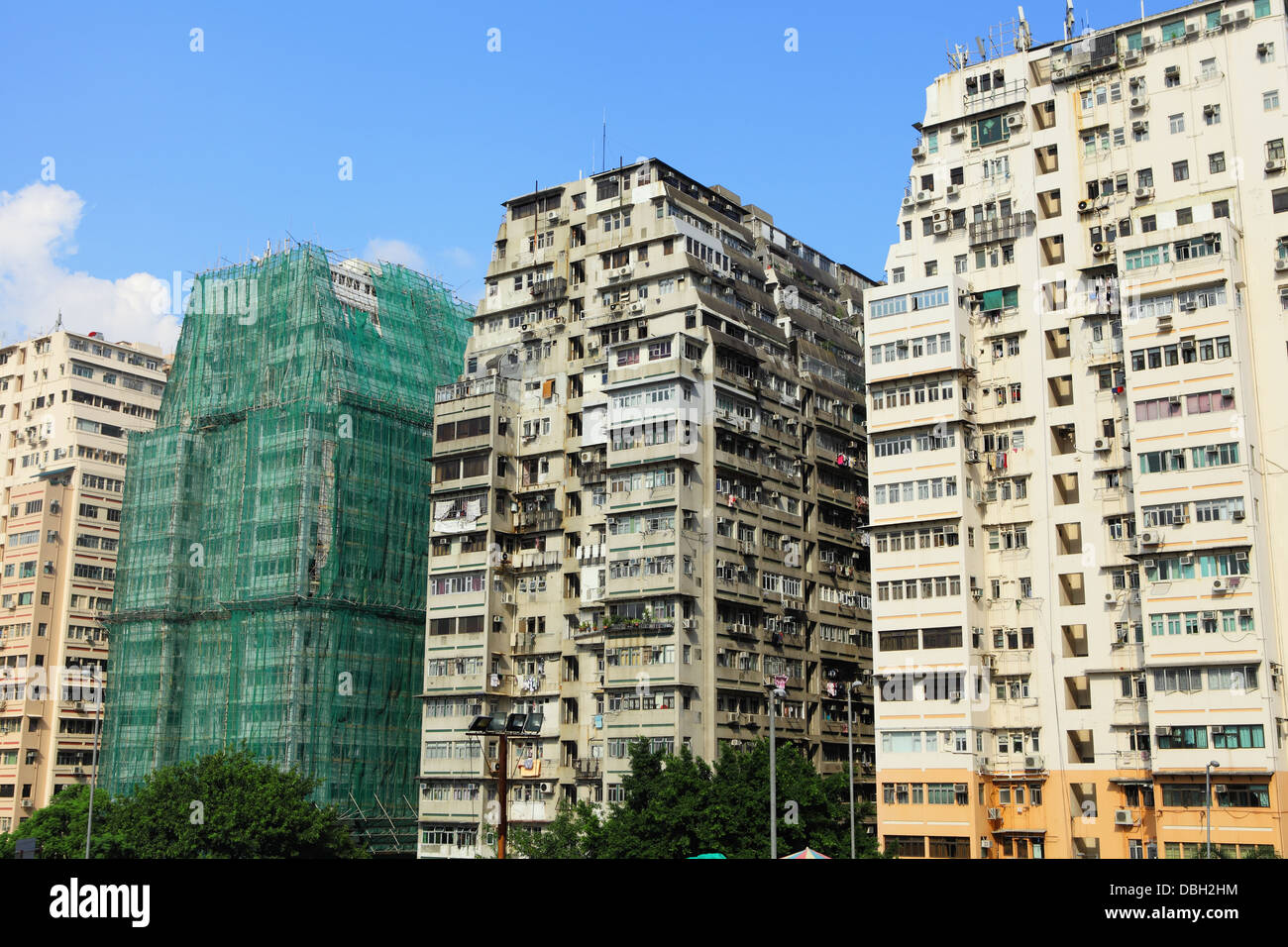 Hong Kong crowded building Stock Photo - Alamy