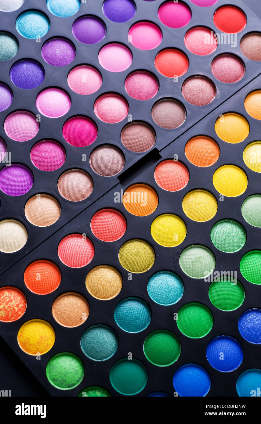 Makeup. Professional multicolor eyeshadow palette Stock Photo - Alamy