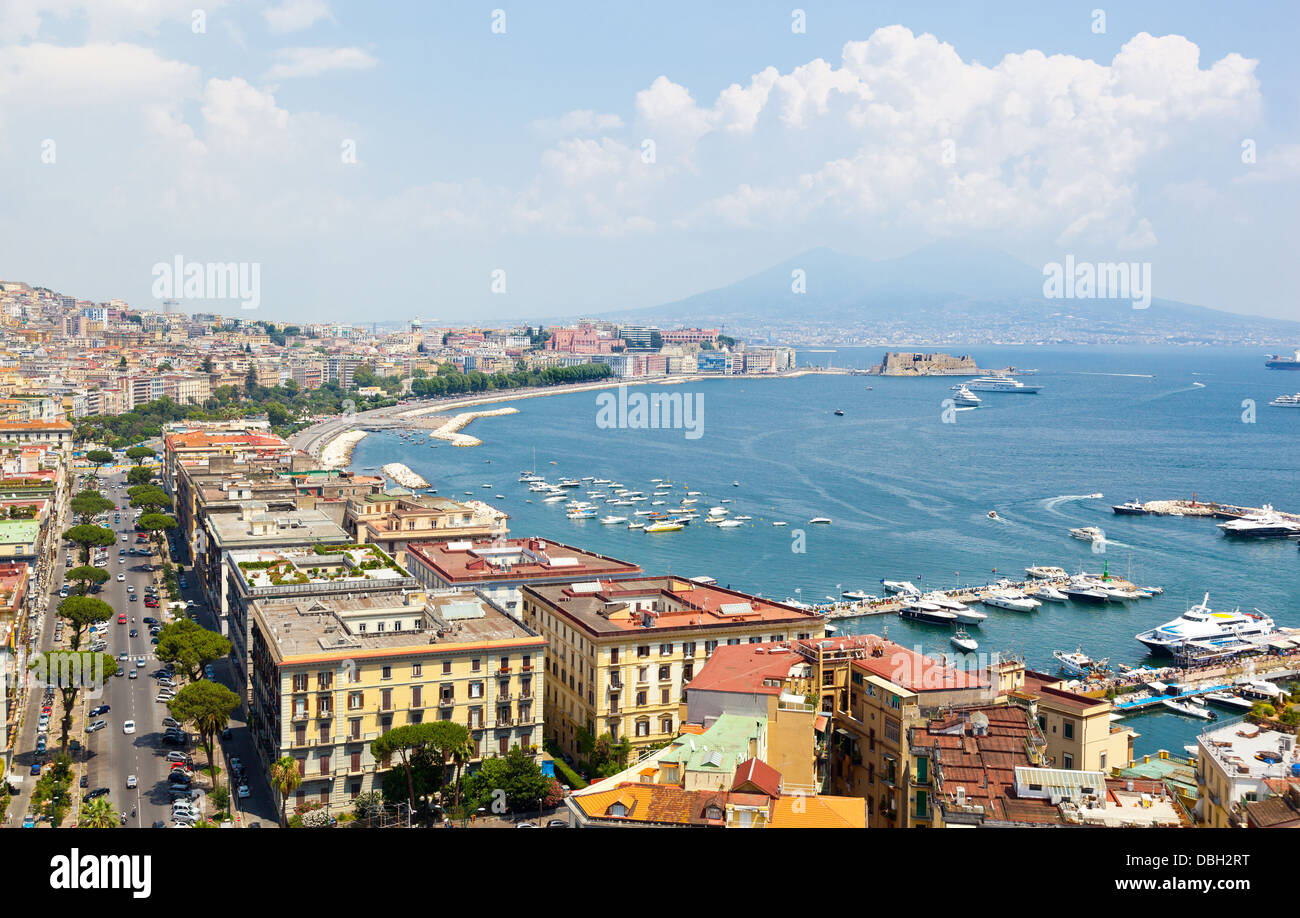 Panoramic view of Naples from Posillipo Stock Photo - Alamy