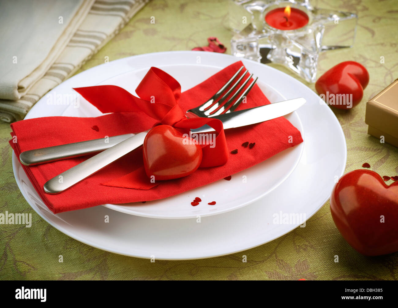 Valentine Romantic Dinner Stock Photo - Alamy