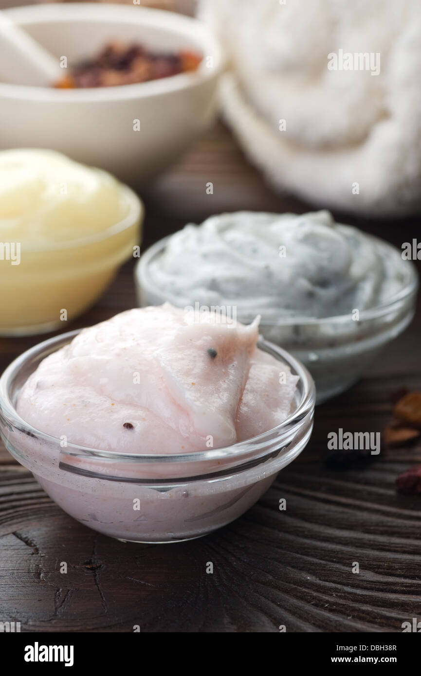 Spa. Natural Creams Stock Photo - Alamy