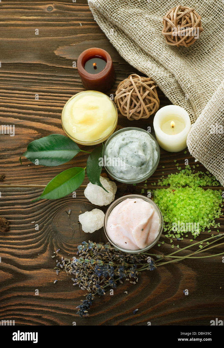 Natural Spa Cosmetics Stock Photo - Alamy