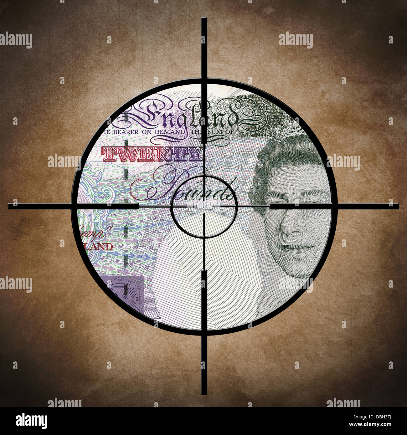 British pound target Stock Photo - Alamy