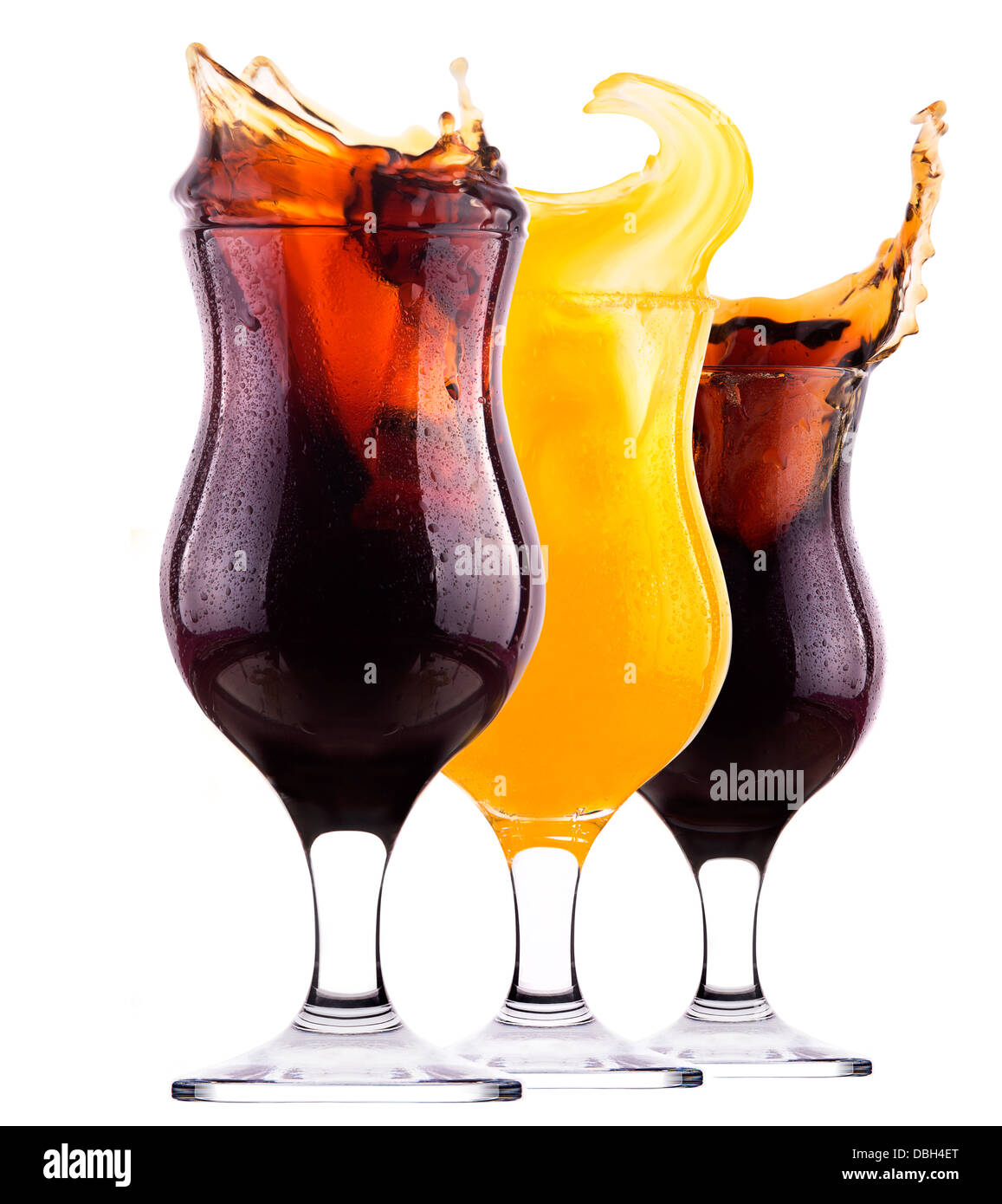 Fresh cola drink background with splash isolated on a white Stock Photo ...