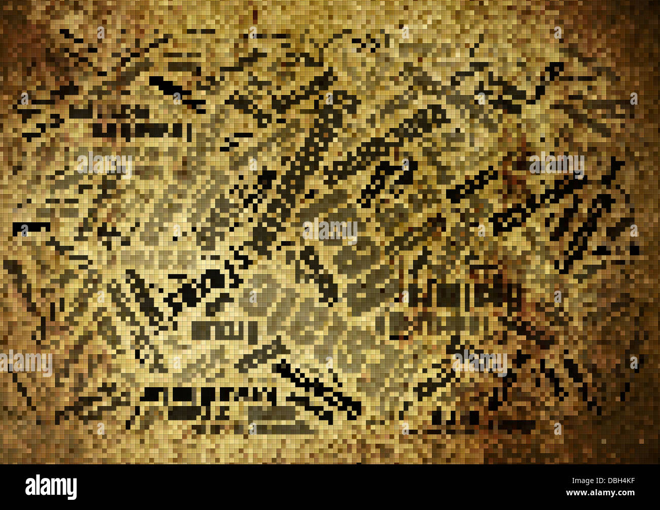Yellow pixel background Stock Photo - Alamy