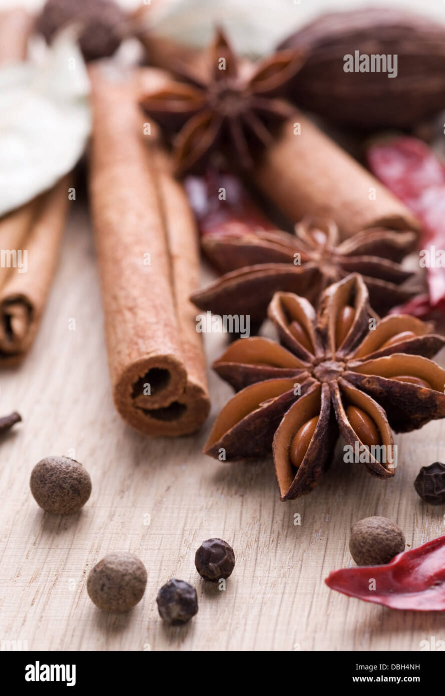Indian condiments spices star hi-res stock photography and images - Alamy