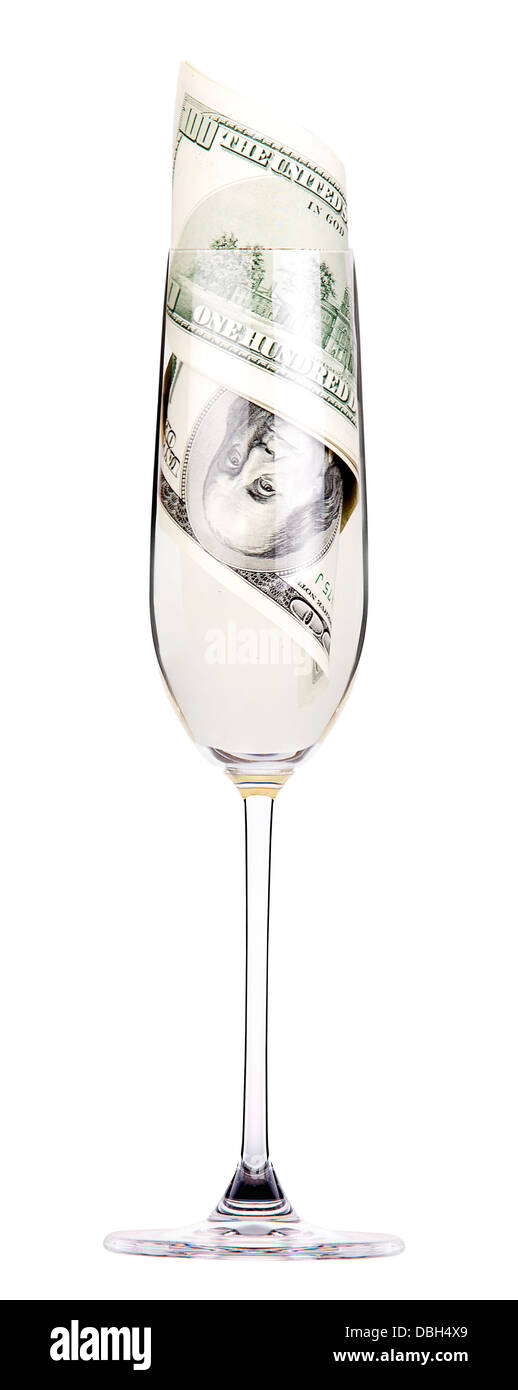 money Cocktail business concept present isolated Stock Photo - Alamy