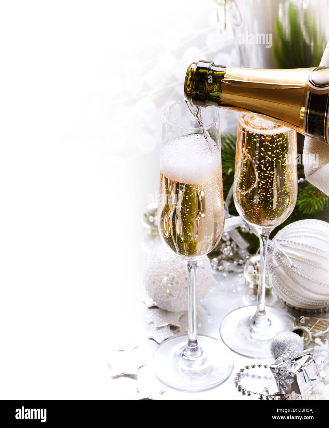 New Year Celebration.Champagne Stock Photo - Alamy