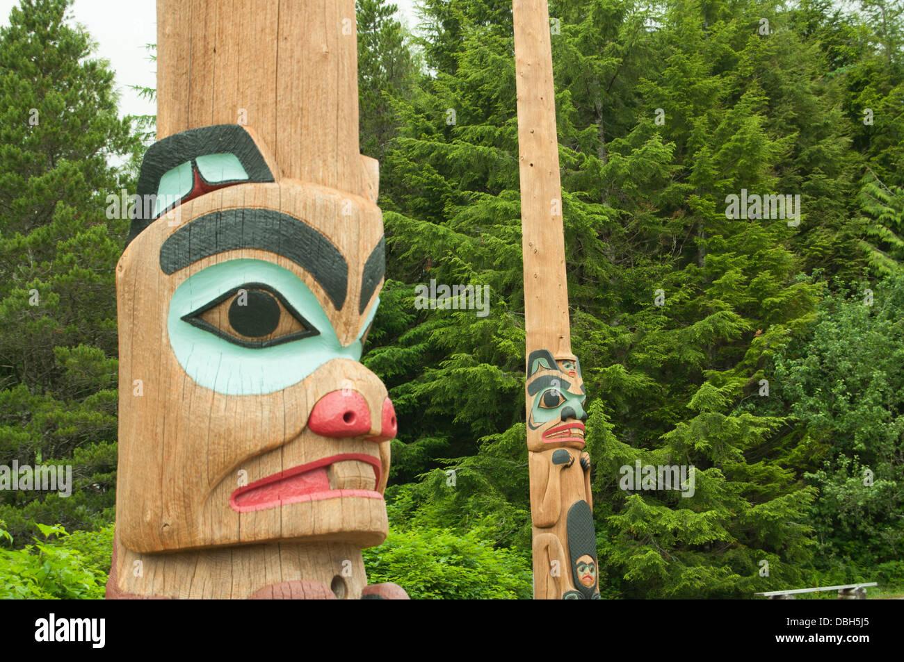 Totem Poles at Saxman Village near Ketchikan,Alaska Stock Photo - Alamy