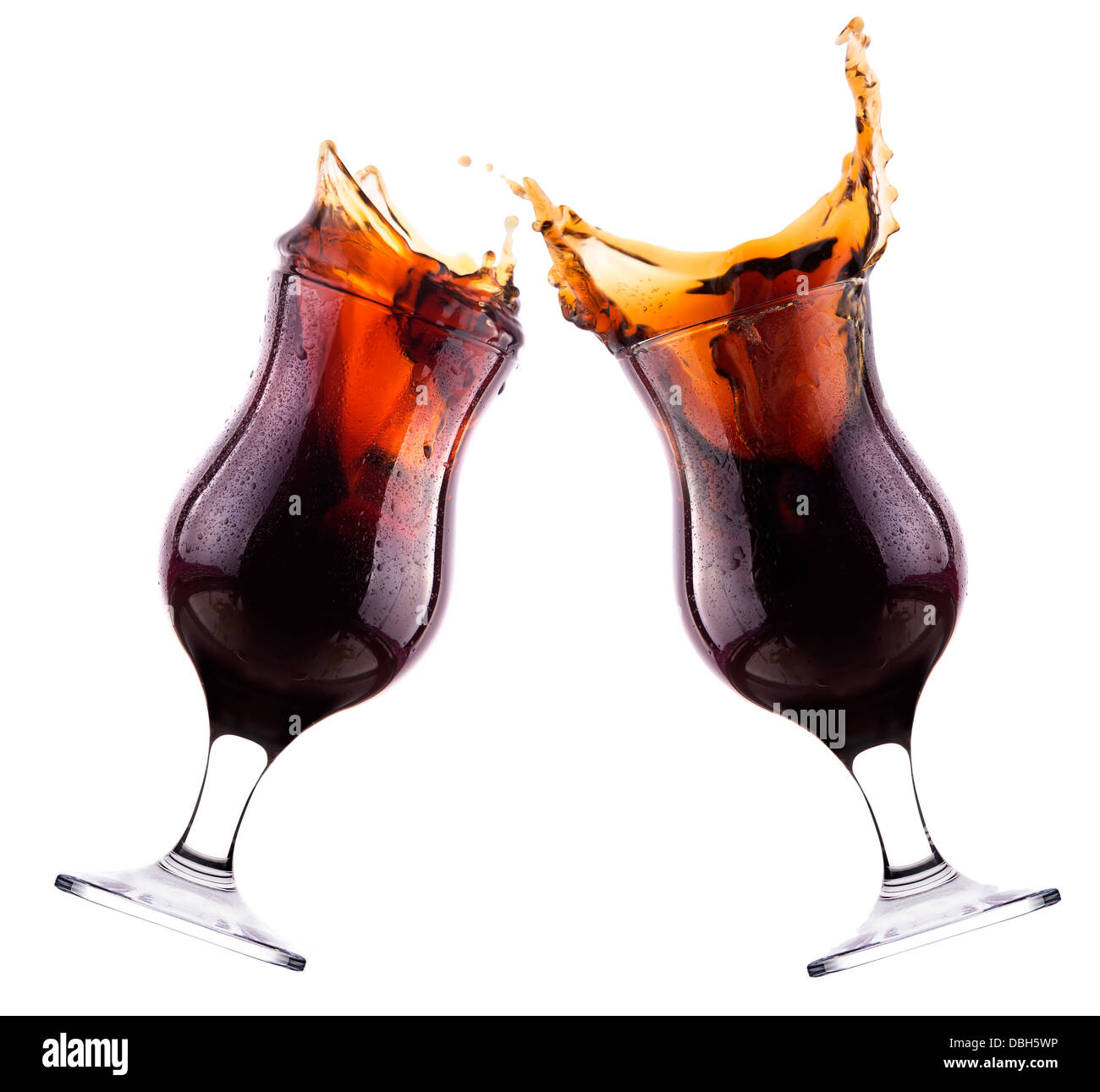 Fresh cola drink background with splash isolated on a white Stock Photo ...