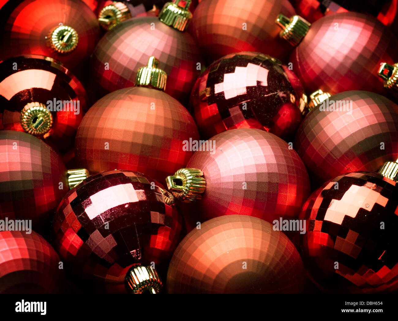 Christmas Baubles Background Stock Photo - Alamy