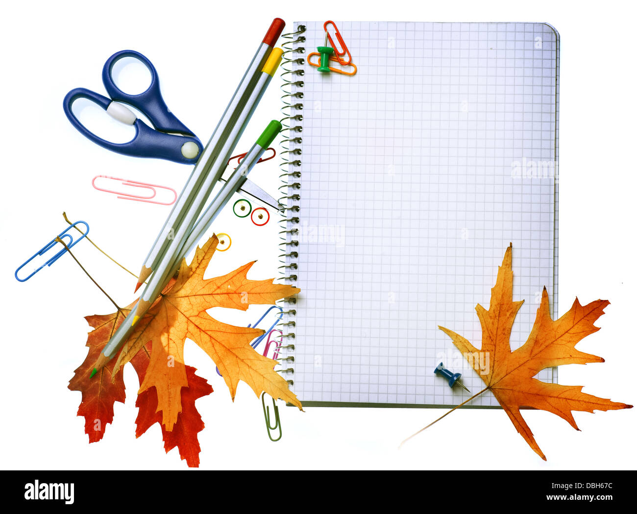 Color pencil back school Cut Out Stock Images & Pictures - Alamy