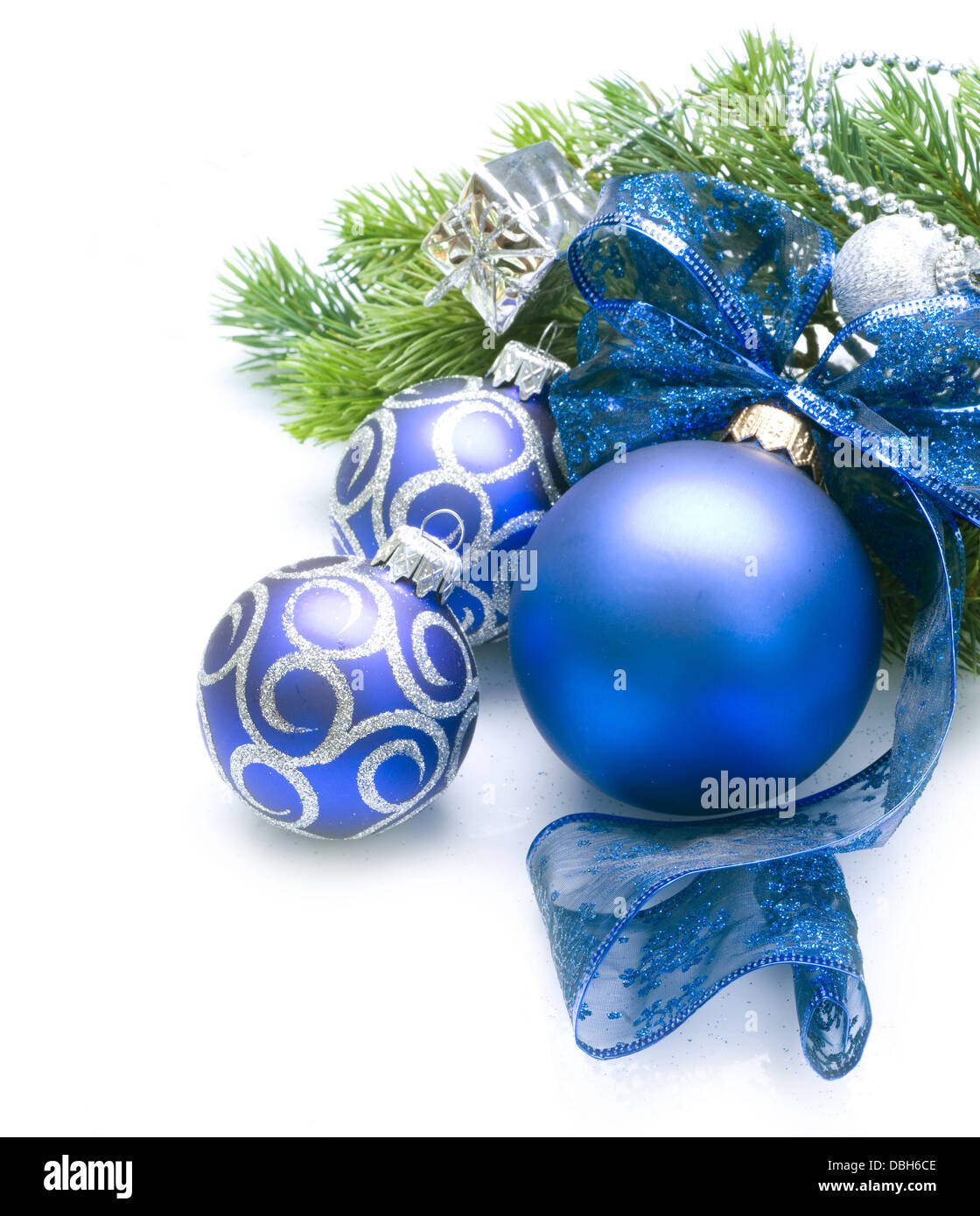 Blue Christmas Corner Border